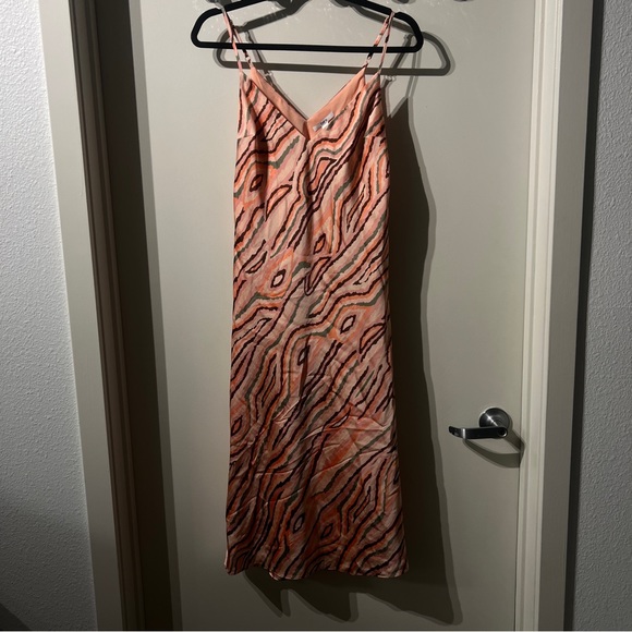 Bar III | Dresses | Barlll Femme Utility Satin Zebra Print Midi Dress ...